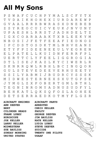 All My Sons Word Search | Teaching Resources