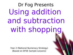 Using addition and subtraction with shopping YouTube PowerPoint ...