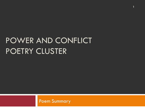 AQA Power and Conflict All Poems GCSE SUMMARY | Teaching Resources