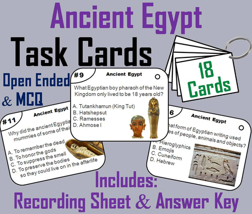 Ancient Egypt Task Cards and Activities Bundle | Teaching Resources