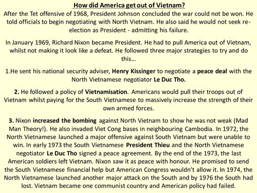 The Vietnam War: Bombings and Vietnamisation, 1970-72 | Teaching Resources