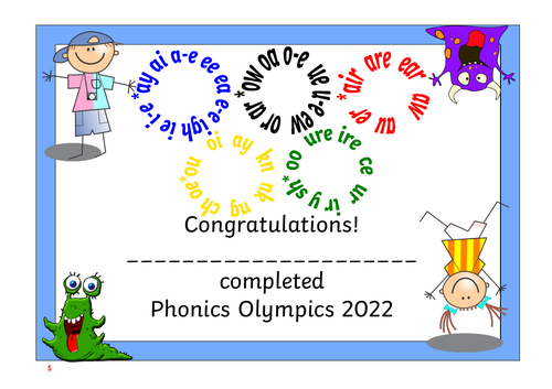 Phonics Olympic Games 2022 Phonic Screen build up fun! Year 1 Year 2 ...