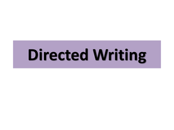 Directed Writing for IGCSE | Teaching Resources