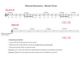 Musical Structures Performing Activities | Teaching Resources