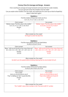 Clumsy Clive On Averages and Range | Teaching Resources