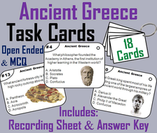Ancient Greece Task Cards | Teaching Resources
