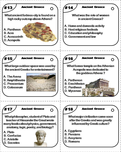 Ancient Greece Task Cards | Teaching Resources