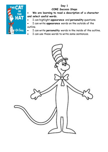 1 week poetry literacy planning on Dr Seuss and Cat in the Hat for year ...