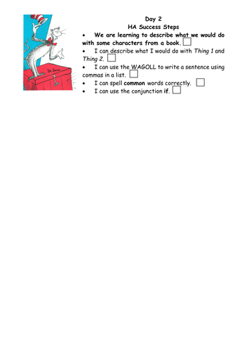 1 week poetry literacy planning on Dr Seuss and Cat in the Hat for year ...