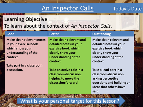 An Inspector Calls - Lesson 1- Considering context - Tailored for the ...