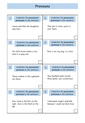 Pronouns - SATS Grammar Revision | Teaching Resources Pronouns - SATS Grammar Revision | Teaching Resources