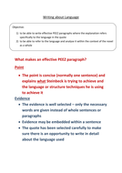 Writing about Language using the PEEZE structure (using OMAM as an ...