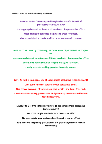 Persuasive Writing - helping students understand new GCSE criteria ...