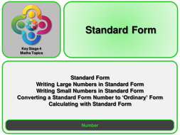 Standard Form KS4 by Magictrickster | Teaching Resources