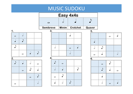 Music Sudoku by russwilliams | Teaching Resources