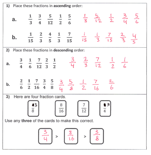 Compare order fractions - comparing and ordering fractions - KS2 Year 5 ... Compare order fractions - comparing and ordering fractions - KS2 Year 5 ...