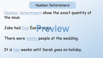 SATS Grammar Revision - Determiners | Teaching Resources