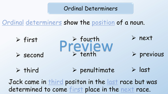 SATS Grammar Revision - Determiners | Teaching Resources