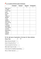 4 sentence types - Year 3 by lrwhaxby | Teaching Resources