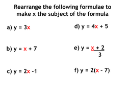 Rearranging Formulae Revision | Teaching Resources