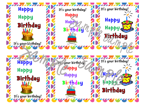 Birthday Brag Tags- 85 tags | Teaching Resources