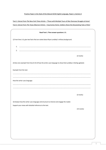 Non Fiction Extracts: Complete Mock for Edexcel Eng. Lang. GCSE, Paper ...