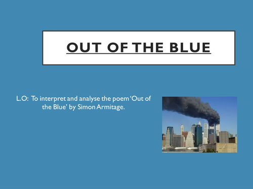 War poetry - Out of the blue | Teaching Resources