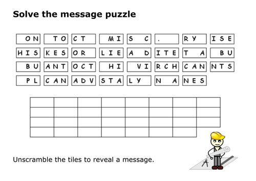 Solve the message puzzle from Frank Lloyd Wright | Teaching Resources