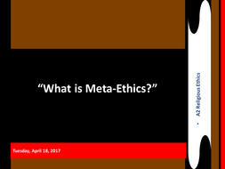 Meta Ethics Lesson - an introduction | Teaching Resources