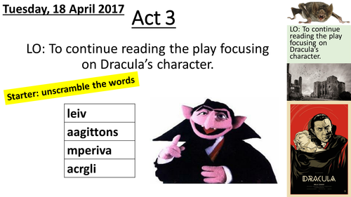 Dracula Script Act 3 Scene 1 | Teaching Resources