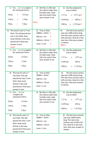 Converting Metric Measures MEGA PACK - ml, l , g, kg & mm, cm, m, km ...