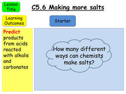 AQA GCSE C5.6 Making More Salts | Teaching Resources