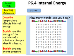 AQA GCSE P6.4 Internal Energy | Teaching Resources