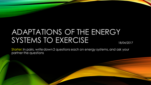 Adaptations to energy systems following exercise | Teaching Resources