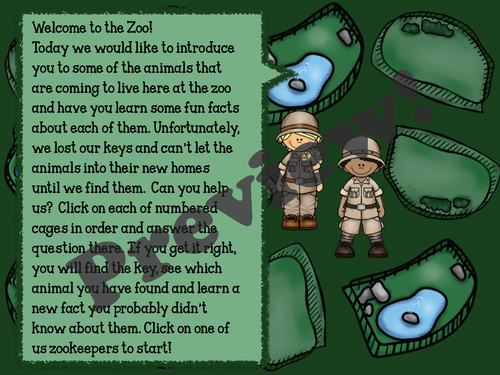 Welcome to the Zoo! Interactive Division Games | Teaching Resources