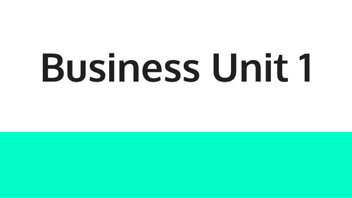 Unit 1 edexcel business revision template | Teaching Resources