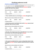 Clarifying unknown words when reading worksheet | Teaching Resources
