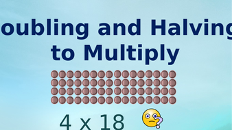 Doubling-and-Halving Strategy to Multiply (with Arrays) | Teaching ...