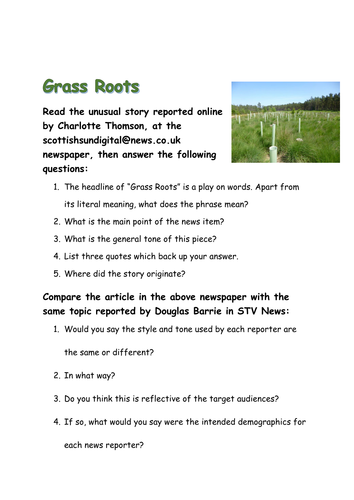 A reading comprehension activity based on a fun news article (with full ...