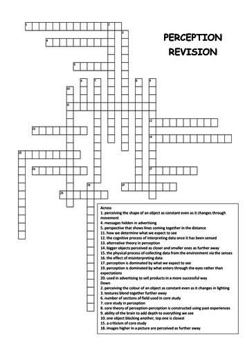 OCR GCSE Psychology - Perception unit - whole series of lessons ...