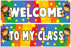 Classroom Decoration Kids Welcome Banner and Borders by makutono ...