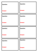 Blank quiz quiz trade cards | Teaching Resources
