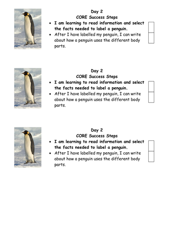 1 week non-fiction literacy planning on emperor penguins and the ...