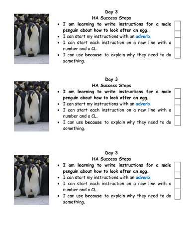 1 week non-fiction literacy planning on emperor penguins and the ...