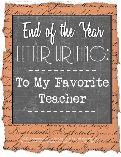 End of the Year Last / Day of School Writing Activity: Letter to My ...