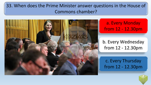 UK Politics Quiz | Teaching Resources