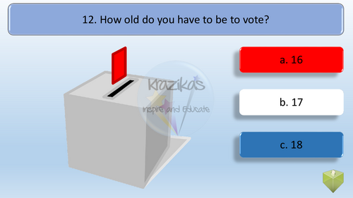 UK Politics Quiz | Teaching Resources