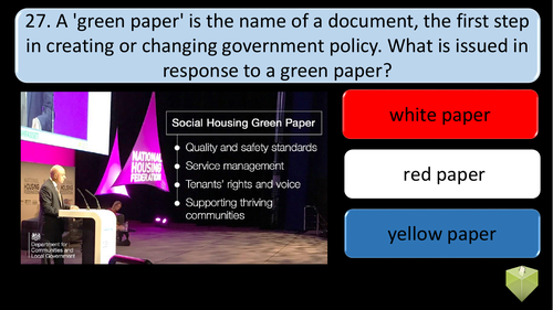UK Politics Quiz | Teaching Resources