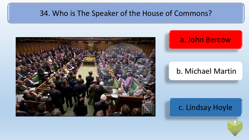 UK Politics Quiz | Teaching Resources