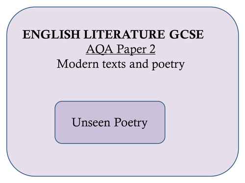 AQA Literature Paper 2 - Unseen Poetry - 'To a Daughter Leaving Home ...